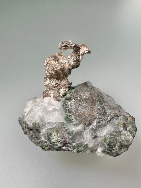 Silver in Quartz, Aztec Mine near Mass City, Lake Superior Copper Dist ...