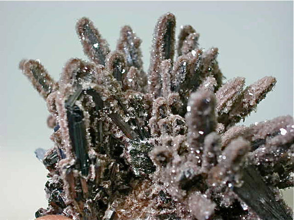 Barite on Stibnite, Cavnic, Maramures, Romania, Eric Peterson Collecti ...